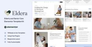 Eldera – Elderly & Senior Care Elementor Template Kit | Digital Emporium